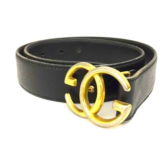 Gucci | Accessories | Gucci Gg Logo Leather Ceinure Belt Dark Brown ...